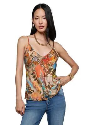 L'Agence Lexi Satin Camisole - Multi Collage