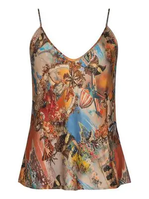 L'Agence Lexi Satin Camisole - Multi Collage