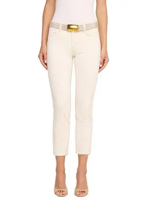 L'Agence Sada Slim-leg Cropped Jeans - Macadamia
