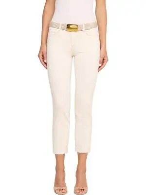 L'Agence L'AGENCE Sada Slim-Leg Cropped Jeans Macadamia