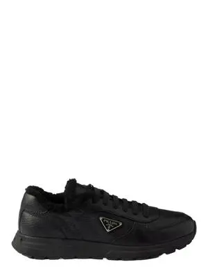 Prada Prax Leather Sneakers - Black