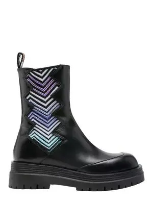 Missoni 50mm Zigzag Chelsea Boots - Black