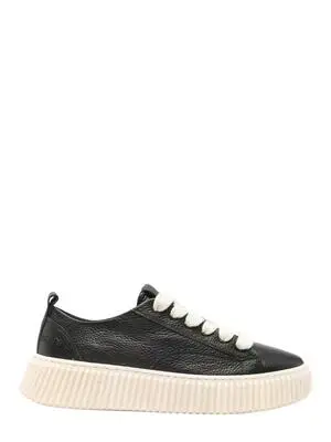RHUN Platform Leather Sneakers - Black