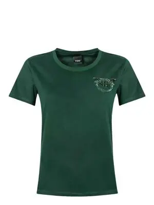 Pinko Love Birds Logo T-shirt - Green