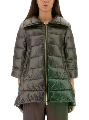 Herno Cleofe Zip-up Quilted Coat - Grey