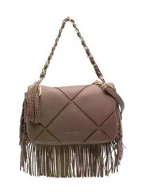LA CARRIE Tassel Fringed Shoulder Bag - Brown