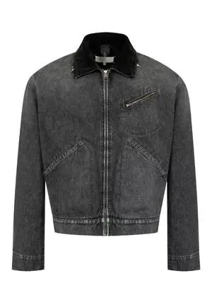 MAISON MARGIELA Zip-fastening Denim Jacket - Grey