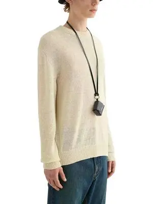 JIL SANDER Chunky-knit Silk Sweatshirt - Neutrals