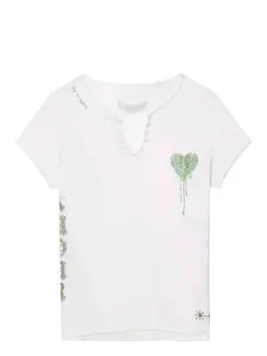 Zadig&Voltaire Heart-detail T-shirt - White