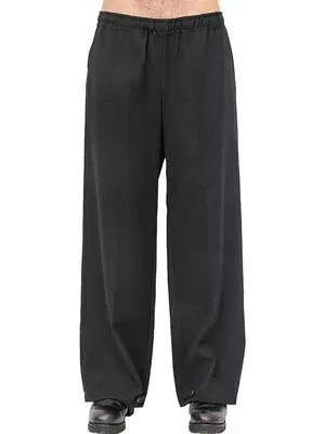 SETCHU Virgin Wool Wide Leg Trousers - Black