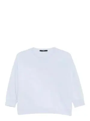 SAPIO Crew-neck Fine Knit Sweater - Blue