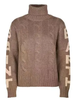 MC2 SAINT BARTH Cable-knit Roll-neck Sweater - Brown