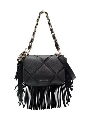 LA CARRIE Isabel Fringed Mini Bag - Black