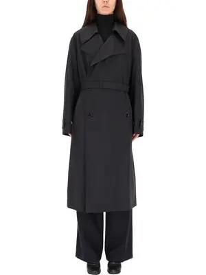 LEMAIRE Double-breasted Trench Coat - Grey