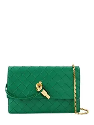 Bottega Veneta Intrecciato Leather Pouch - Green