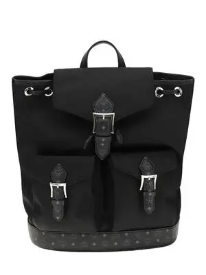 Mcm Aren Drawstring Backpack - Black
