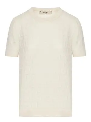 FENDI FF Jacquard Cotton Blend T-Shirt