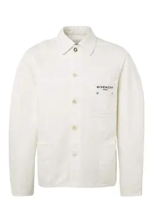 Givenchy Logo Cotton Canvas Jacket - White