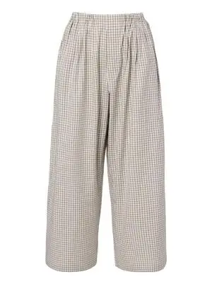Proenza Schouler White Label Checked Wide-leg Pants - Grey