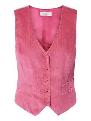 Gabriela Hearst Coleridge Corduroy Vest - Pink