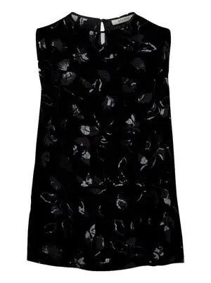 Asceno Trento Devoré Velvet Top - Black