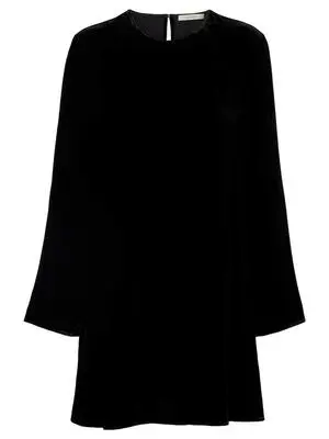 Asceno Larissa Velvet Minidress - Black