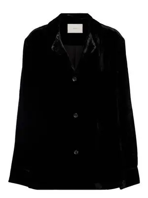 Asceno Calabasas Velvet Shirt - Black