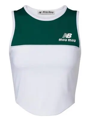Miu Miu X New Balance Jersey Tank Top - White