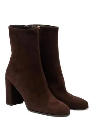 Prada Suede Ankle Boots - Brown