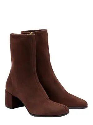 Prada Suede Ankle Boots - Brown