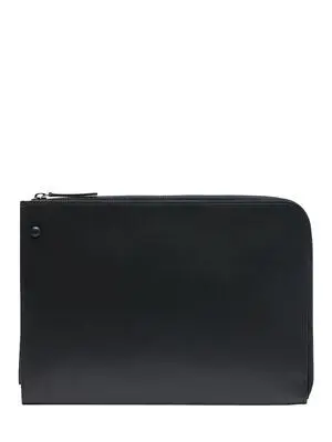 THE ROW Portfolio Leather Pouch - Black