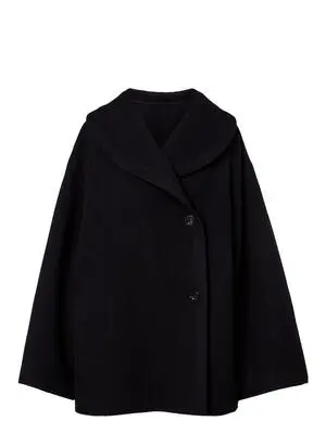 THE ROW Temur Virgin Wool Pea Coat - Black