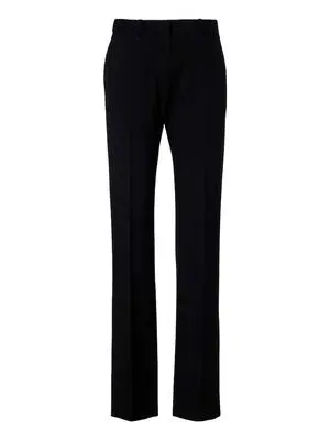 THE ROW Hiram Wool Straight Trousers - Black
