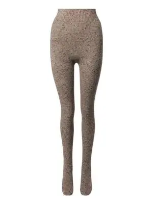 THE ROW Cashmere Tweed Tights - Brown