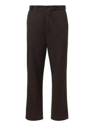 THE ROW Ottis Cotton And Cashmere Straight Pants - Brown