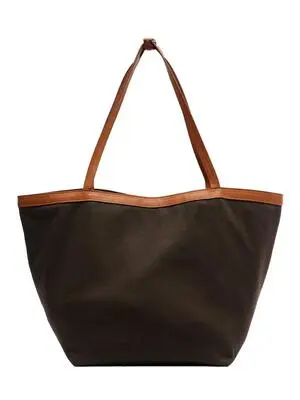 THE ROW Park Three Stitch Canvas Tote Bag - Brown