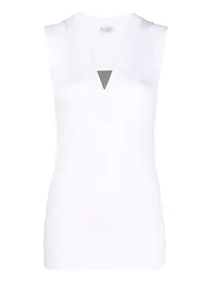 Brunello Cucinelli Cotton Tank Top - White