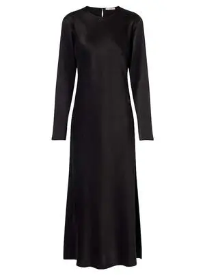 Asceno Salina Silk Charmeuse Maxi Dress - Black