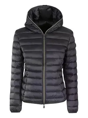SAVE THE DUCK Alexis Hooded Quilted Jacket Grey