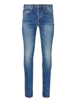 TOM FORD Slim-fit Straight-leg Selvedge Stretch Jeans - Blue