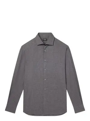 ZEGNA Checked Cashco-Twill Shirt