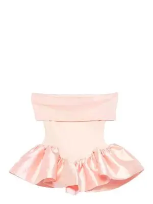 MARQUES' ALMEIDA Off-shoulder Peplum Top - Pink