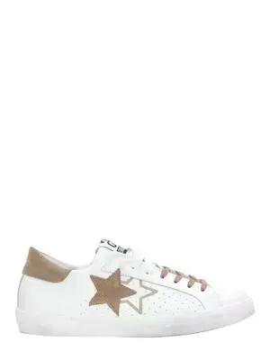 2 STAR Prime Star Lace-up Sneakers - White