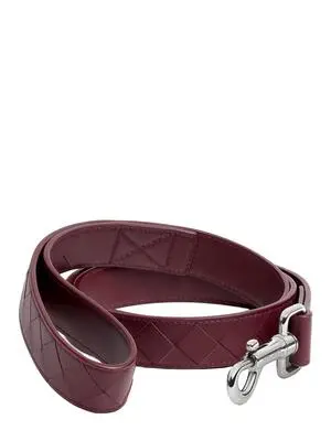 BOTTEGA  VENETA Medium Intrecciato Dog Leash - Barolo
