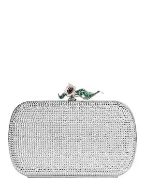 BOTTEGA  VENETA Knot Minaudière White Moonlight/silver
