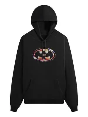 Kith X Batman Logo Vintage Nelson Hoodie - Black