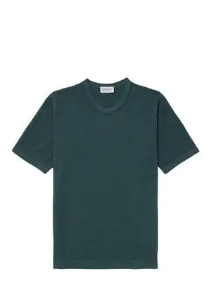 John Smedley Forrest Textured Sea Island Cotton T-shirt - Green