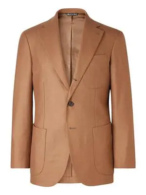J. MUESER Wool And Cashmere-blend Blazer - Brown
