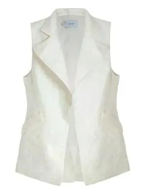 Isolda Encantos Flap-pockets Waistcoat - White