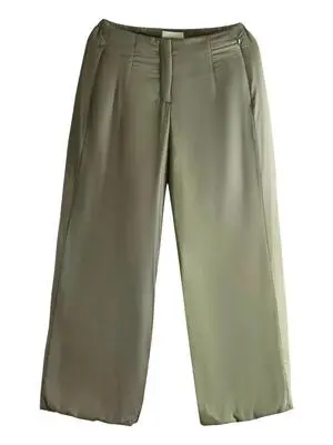AMOMENTO Ruched Trousers - Green